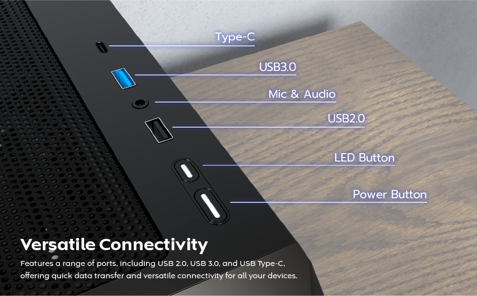 MONTECH X5- ATX Mid-Tower Gaming PC Case, High Airflow, 3x 140mm and 1x 120mm ARGB Fans Pre ...